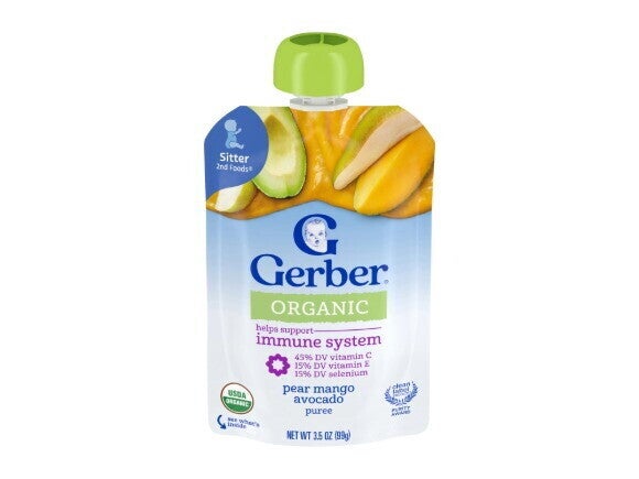 GERBER Organic Pouch Puree - Pear Mango Avocado | Nestlé FamilyNes